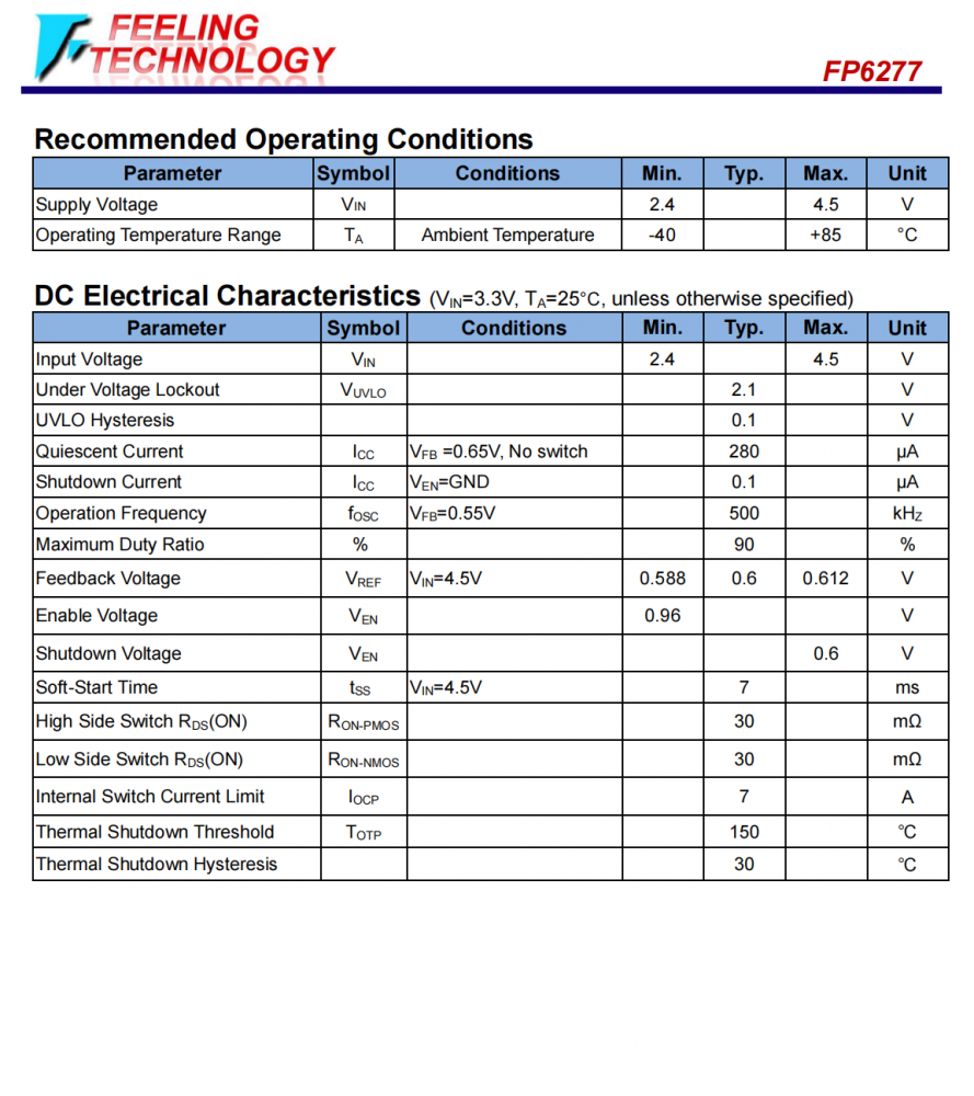 全新原装 FP6277 SOP-8 5V/3A同步整流升压IC 贴片8脚