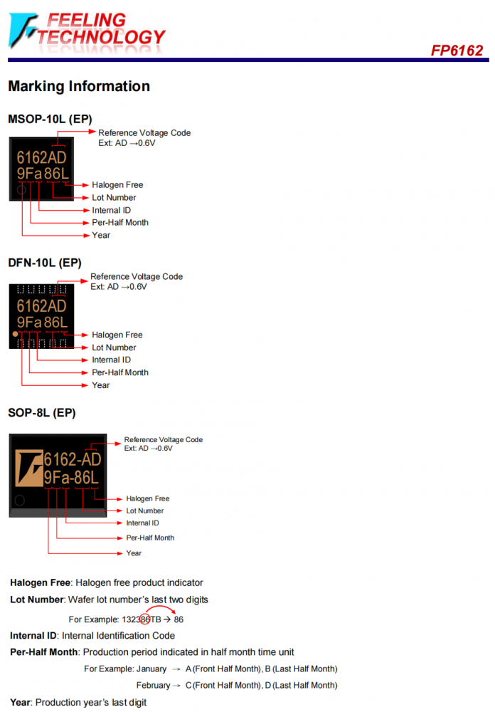 FP6162ADXR-G1 SOP-8L (EP) 1.5MHz，1.5A同步降压调节器
